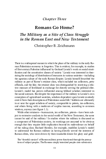 (PDF) Romans Go Home? The Military as a Site of Class Struggle in the ...
