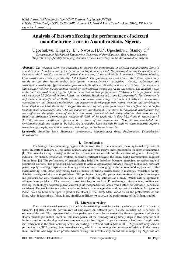 (PDF) Analysis of factors affecting electricity on small business Entrpriseses.