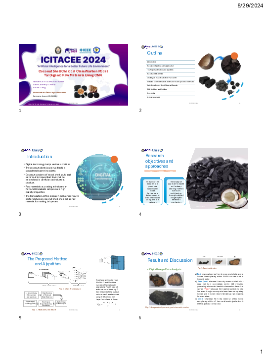 (PDF) Coconut Shell Charcoal Classification Model for Organic Raw Materials Using CNN (August, 2024)