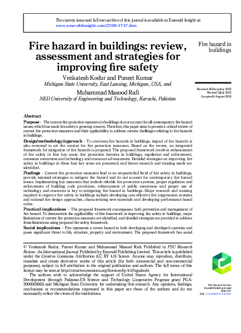 (PDF) Review and Assessment of Fire Hazard in Bridges