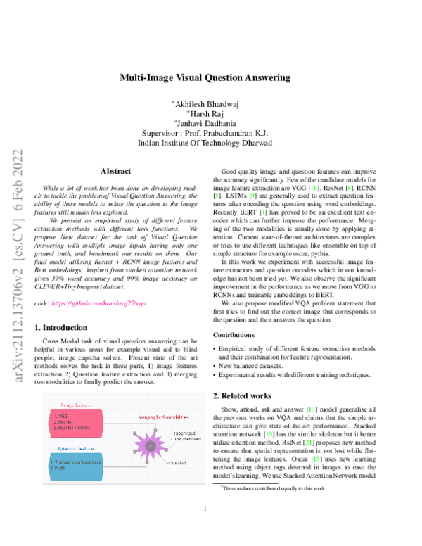 (PDF) Multi-Image Visual Question Answering