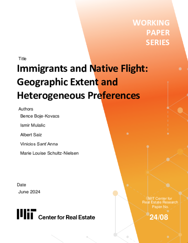 (PDF) Immigrants and Native Flight: Geographic Extent and Heterogeneous ...