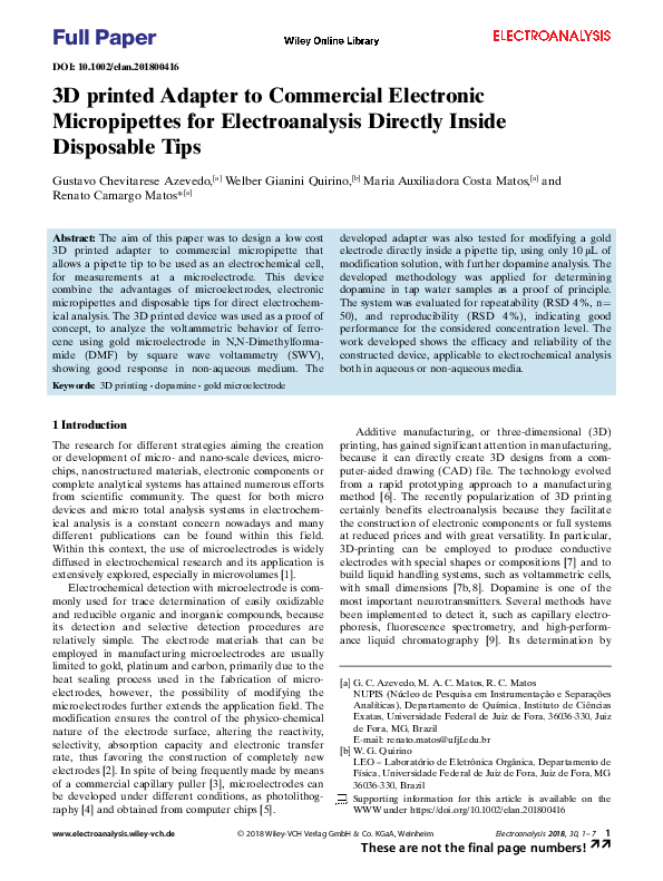 (PDF) 3D Printed Adapter to Commercial Electronic Micropipettes for ...