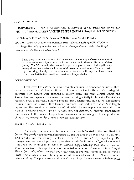 (PDF) Comparative Evaluation on Growth and Production Of Indian Major ...