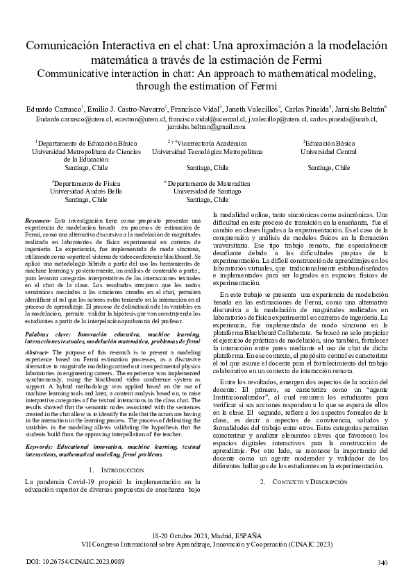 (PDF) Comunicación Interactiva en el chat: Una aproximación a la ...