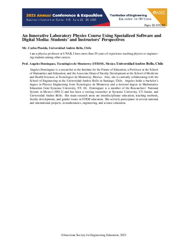 (PDF) An Innovative Laboratory Physics Course Using Specialized Software and Digital Media ...