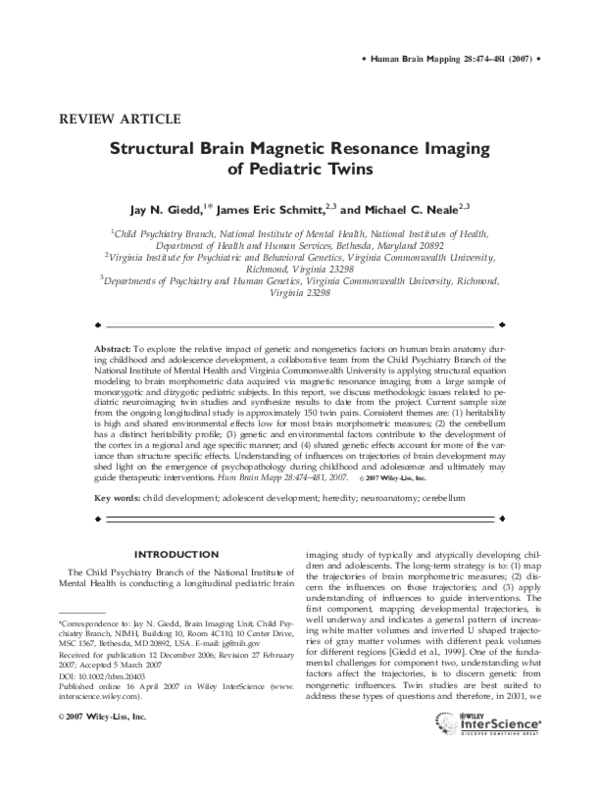 (PDF) Structural Brain Magnetic Resonance Imaging of Limbic and ...