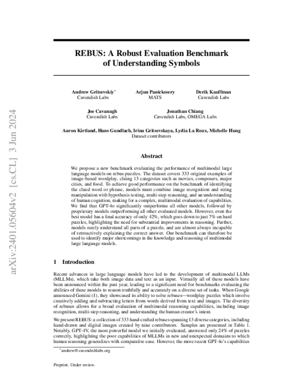(PDF) REBUS: A Robust Evaluation Benchmark of Understanding Symbols