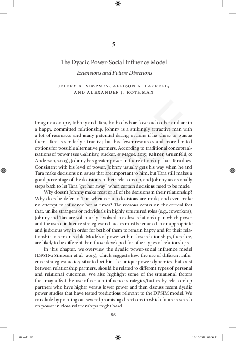 (PDF) The Dyadic Power-Social Influence Model