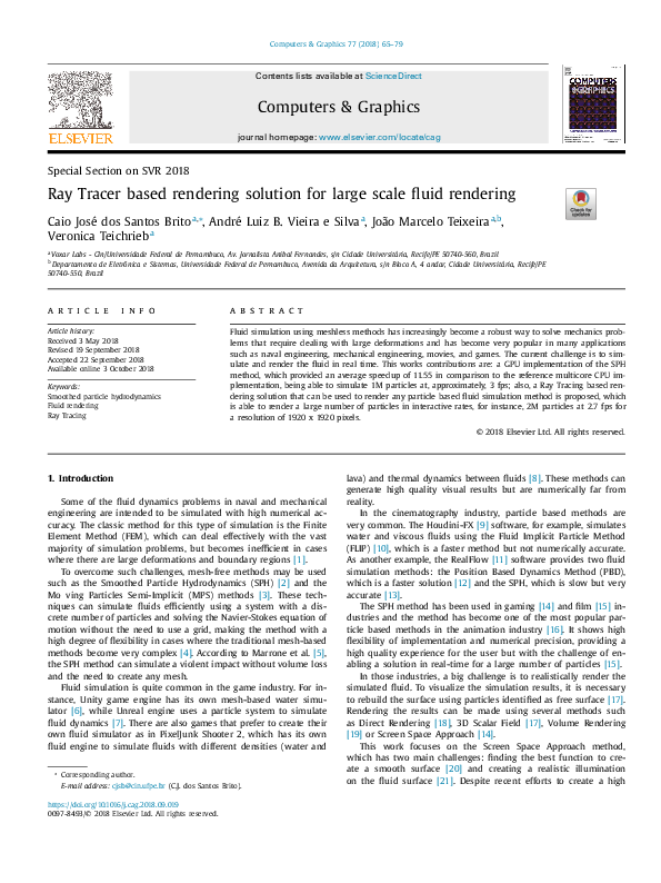 (PDF) Ray Tracer based rendering solution for large scale fluid rendering