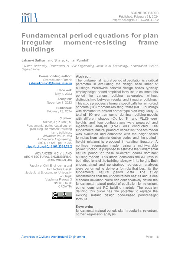 (PDF) Fundamental period equations for plan irregular moment-resisting ...