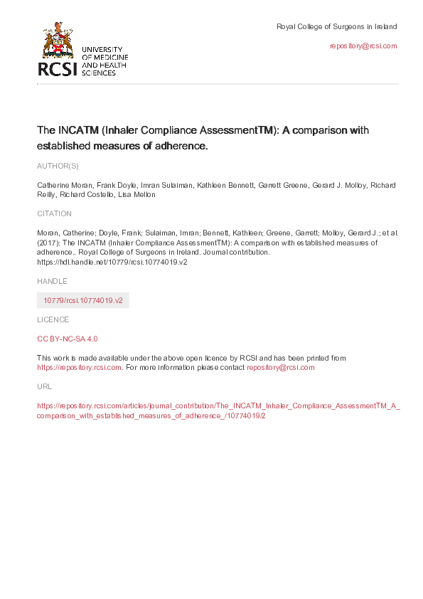 (PDF) The INCA(TM) (Inhaler Compliance Assessment(TM)): A comparison ...