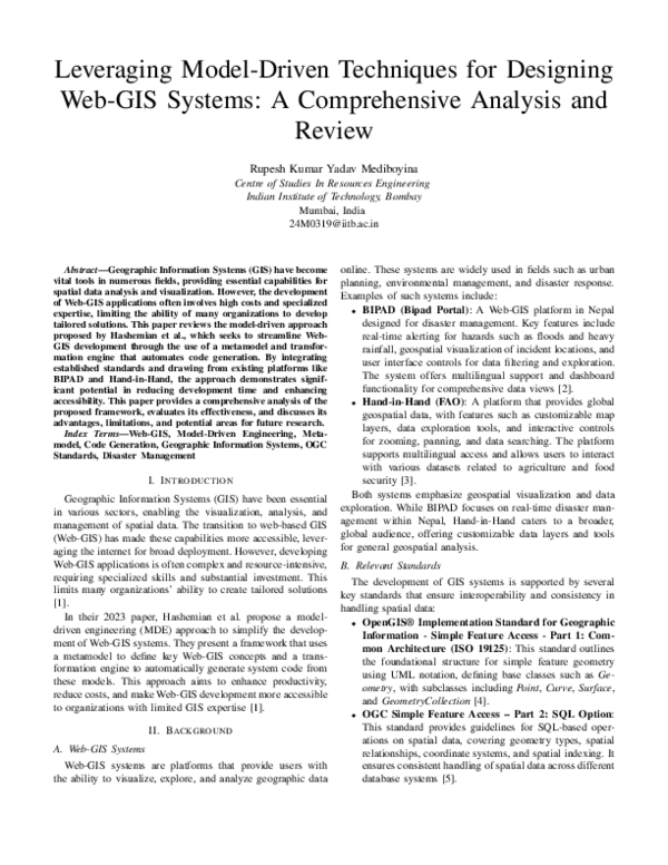 (PDF) Leveraging Model-Driven Techniques for Designing Web-GIS Systems: A Comprehensive Analysis ...