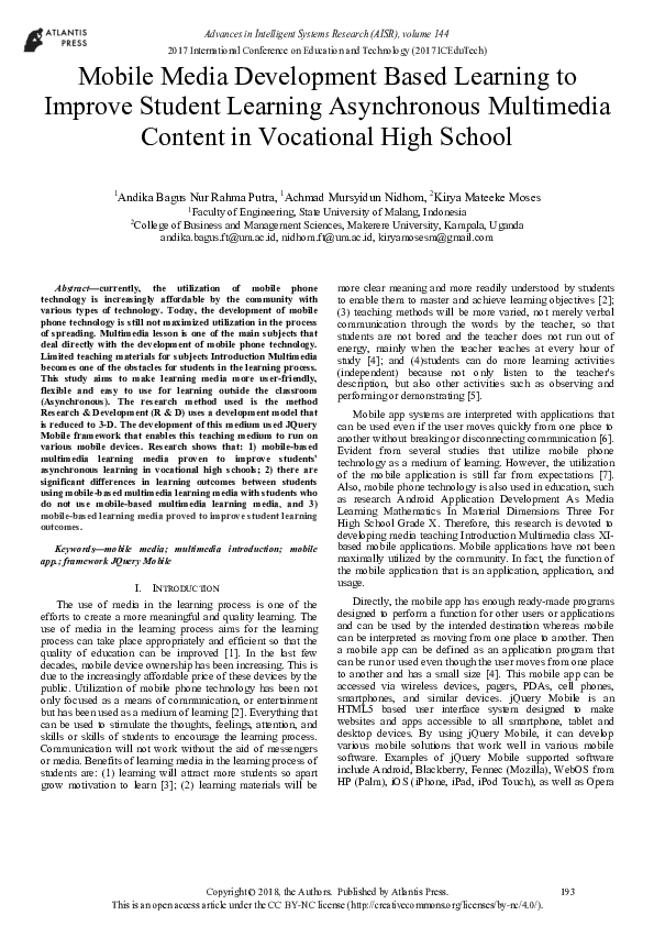 (PDF) Mobile Media Development Based Learning to Improve Student Learning Asynchronous ...