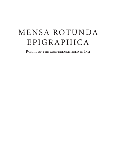 (PDF) Revisiting four Latin inscriptions from Roman Tomis