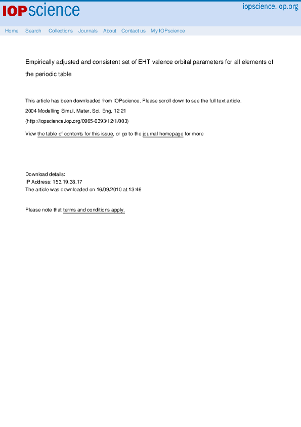 (PDF) Empirically adjusted and consistent set of EHT valence orbital ...