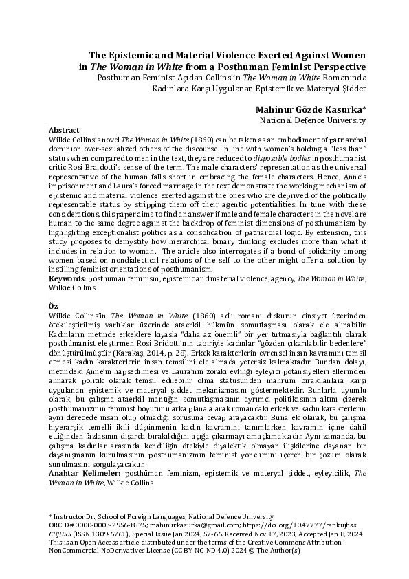 (PDF) The Epistemic and Material Violence Exerted Against Women in The ...