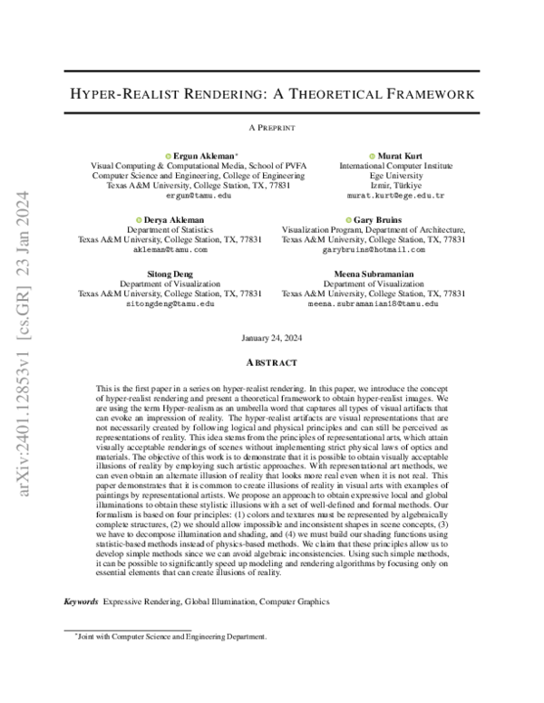 (PDF) Hyper-Realist Rendering: A Theoretical Framework