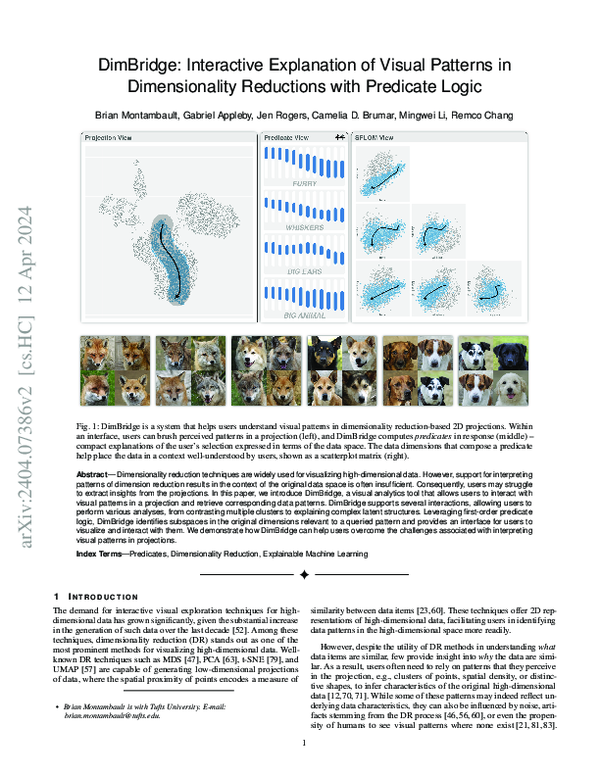 (PDF) DimBridge: Interactive Explanation of Visual Patterns in Dimensionality Reductions with ...