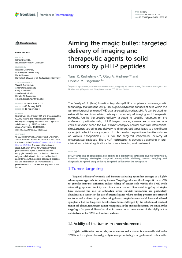(PDF) Aiming the magic bullet: targeted delivery of imaging and ...