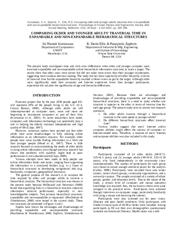 (PDF) Comparing Older and Younger Adults' Traversal Time in Expandable and Non-Expandable ...