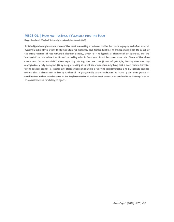 (PDF) How not to shoot yourself in the foot