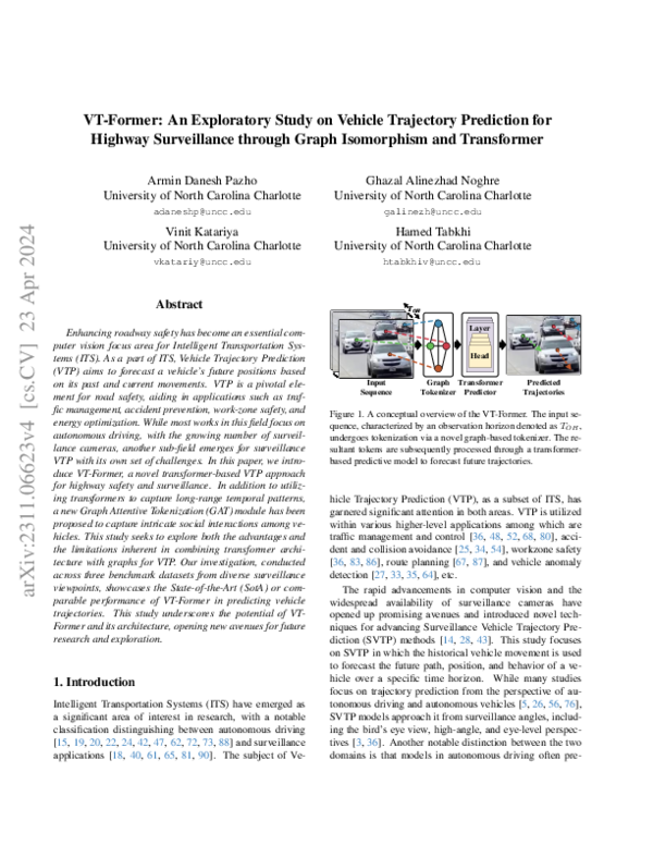 (PDF) VT-Former: A Transformer-based Vehicle Trajectory Prediction ...