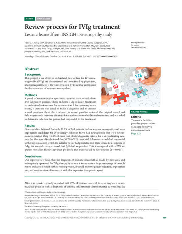 (PDF) Review process for IVIg treatment