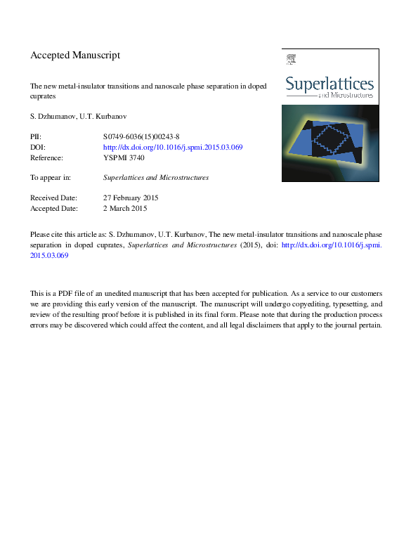 (PDF) The new metal–insulator transitions and nanoscale phase ...