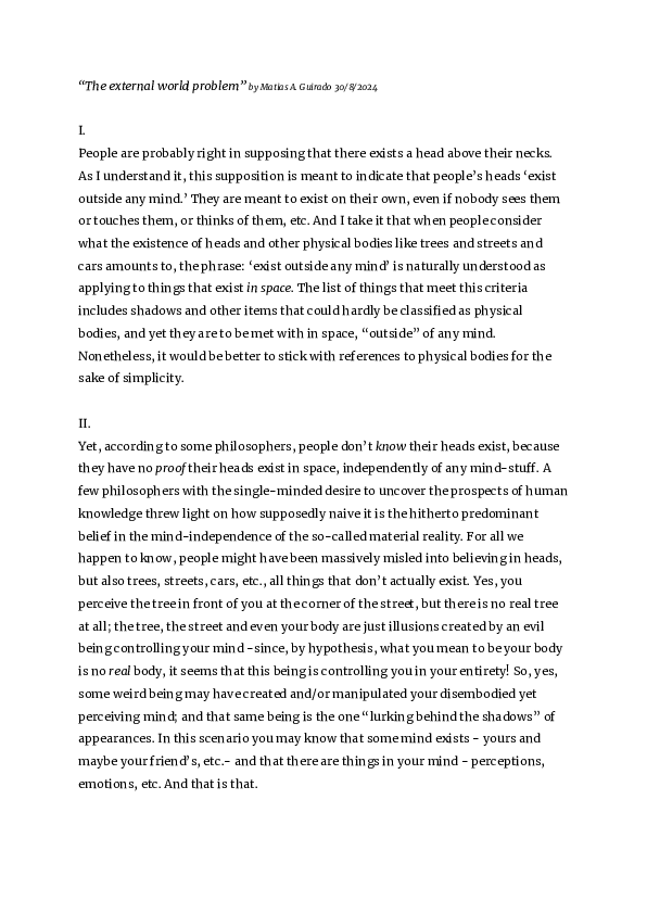 (PDF) What proof of an External World?