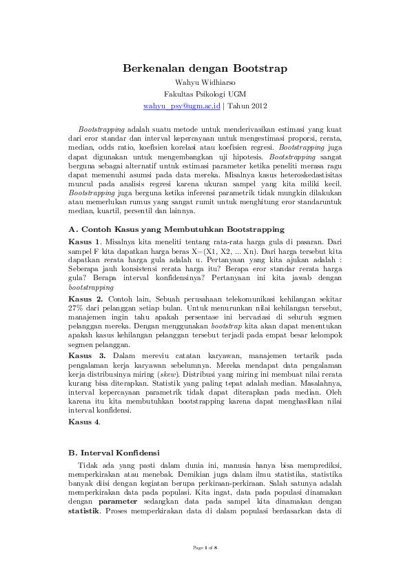 (PDF) Berkenalan dengan Proses Bootstrap