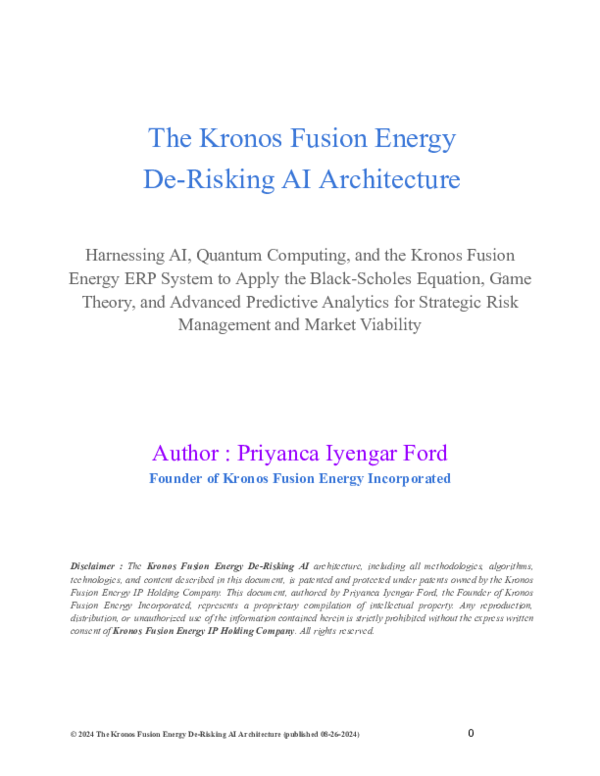 (PDF) The Kronos Fusion Energy DeRisking AI Architecture