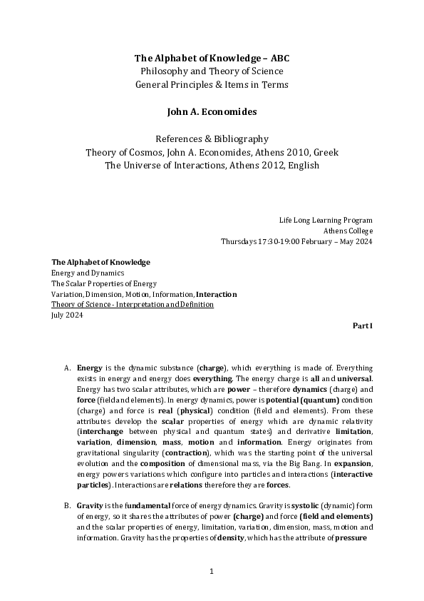 (PDF) The Alphabet of Knowledge -ABC Philosophy and Theory of Science ...