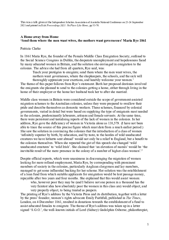 (PDF) A Home away from Home [Maria Rye]