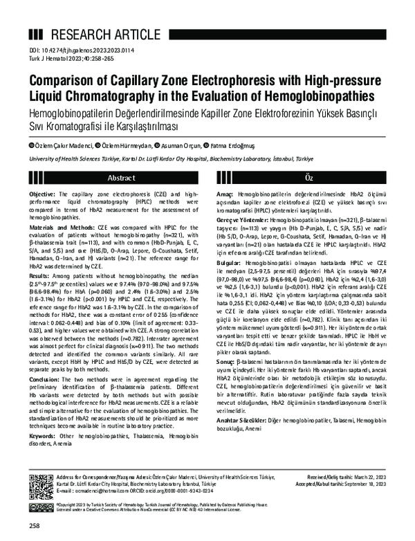 (PDF) Comparison of Capillary Zone Electrophoresis with High-pressure ...
