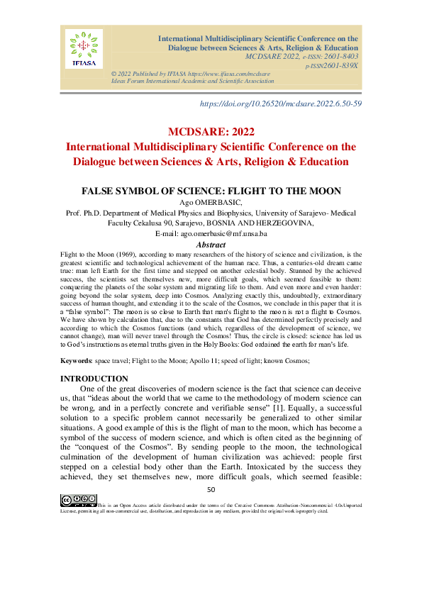 (PDF) False Symbol of Science: Flight to the Moon