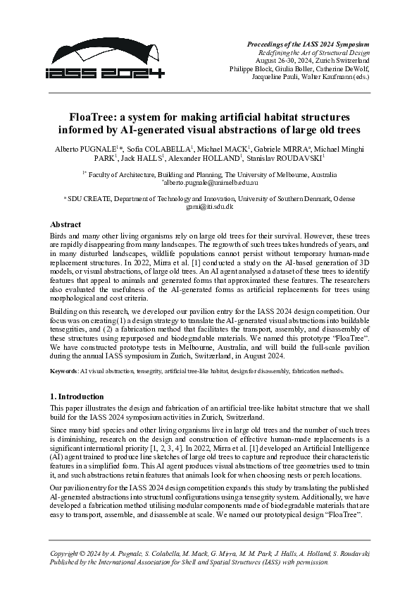 (PDF) FloaTree: A System for Making Artificial Habitat Structures Informed by AI-Generated ...