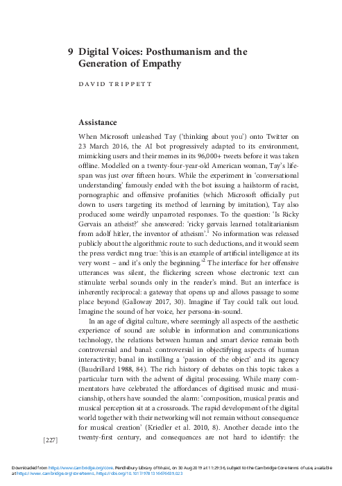 (PDF) Digital Voices: Posthumanism and the Generation of Empathy
