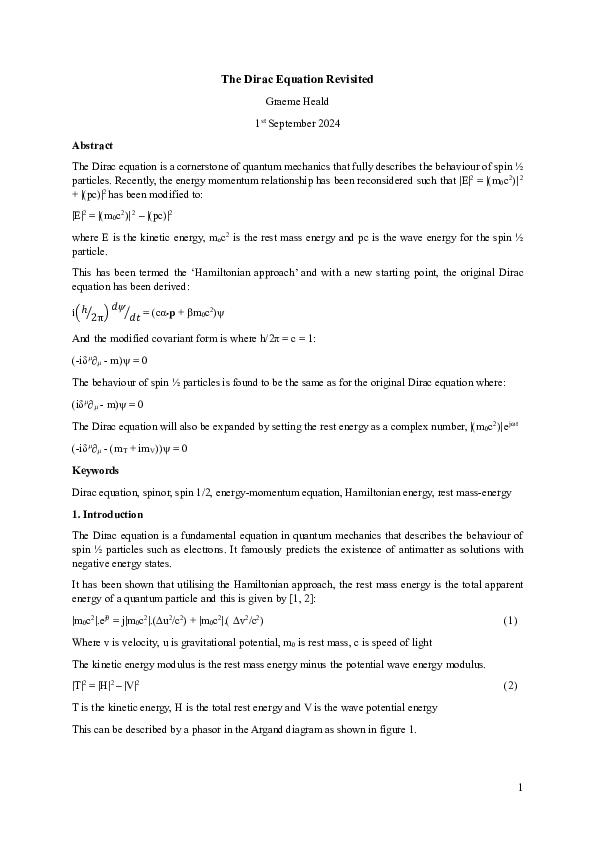 Pdf The Dirac Equation Revisited