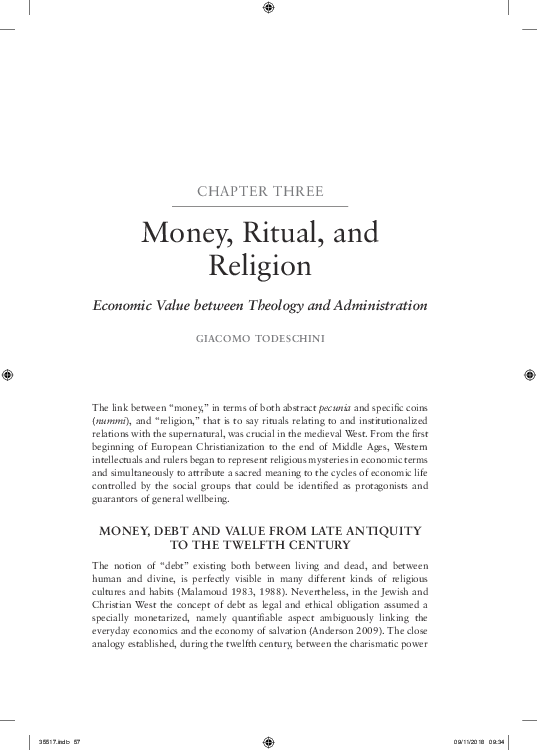 (PDF) Money, Ritual, and Religion Economic Value between Theology and ...