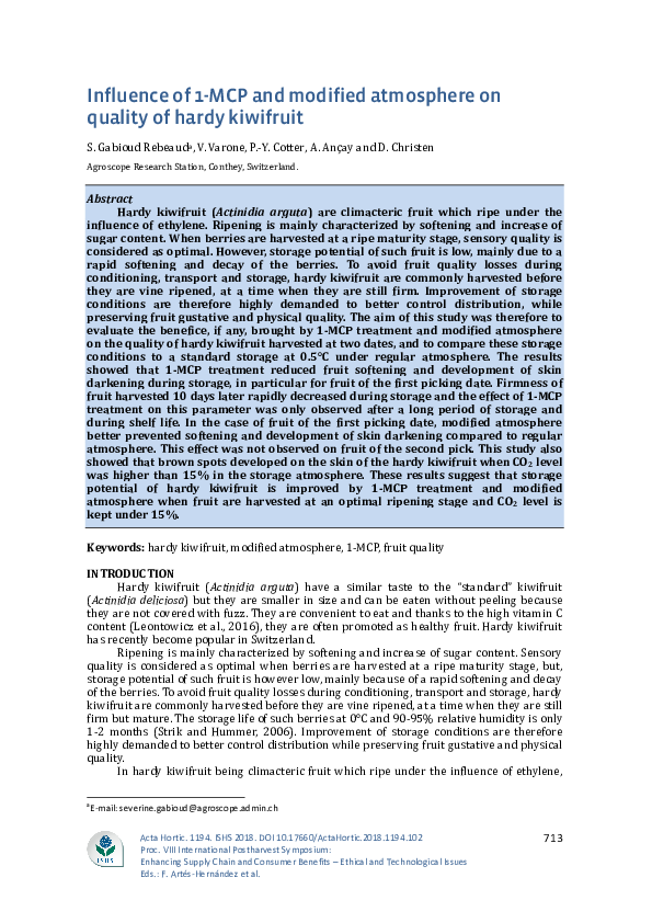 (PDF) Influence of 1-MCP and modified atmosphere on quality of hardy ...