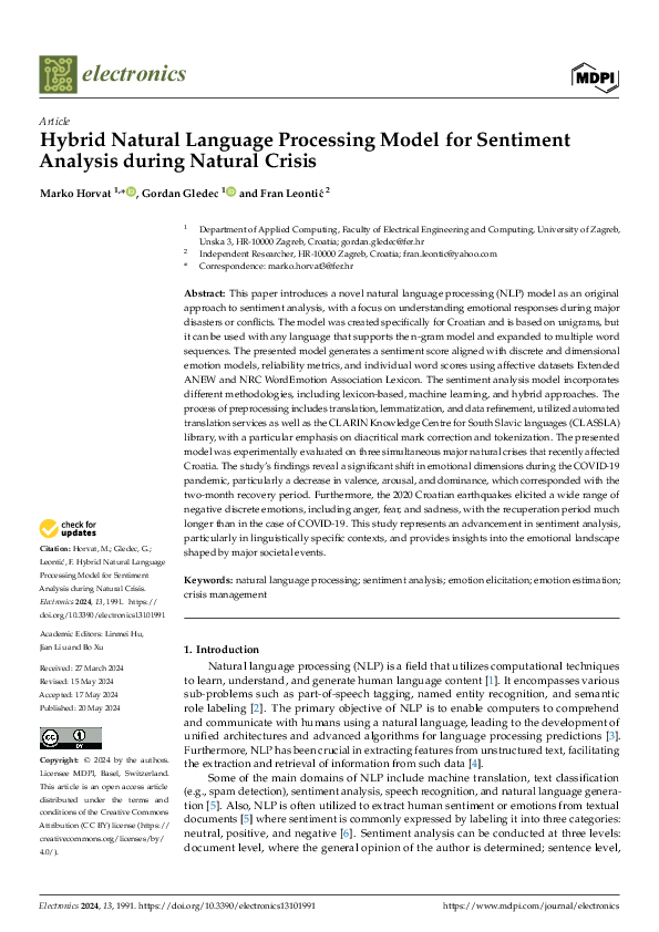 (PDF) Hybrid Natural Language Processing Model for Sentiment Analysis ...