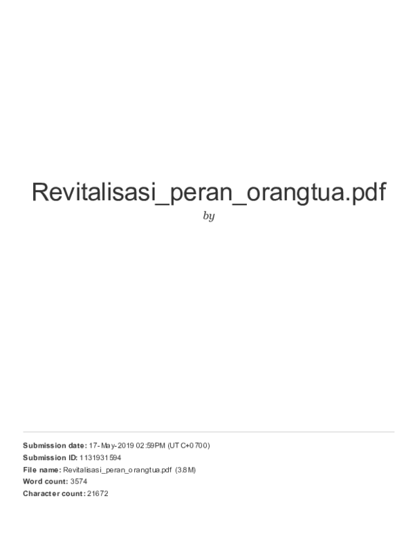 (PDF) Revitalisasi Peran Orang Tua sebagai Kunci Keberhasilan Generasi ... (PDF) Revitalisasi Peran Orang Tua sebagai Kunci Keberhasilan Generasi ...
