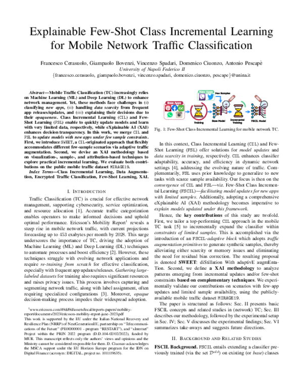 (PDF) Explainable Few-Shot Class Incremental Learning for Mobile Network Traffic Classification