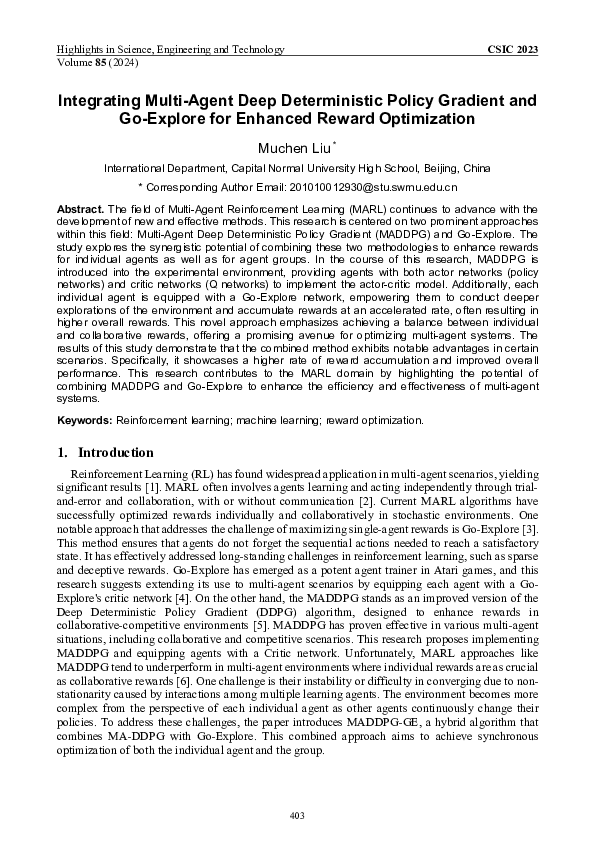 (PDF) Integrating Multi-Agent Deep Deterministic Policy Gradient and Go ...