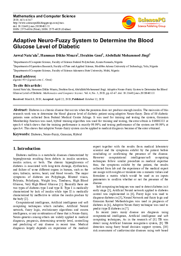 Pdf Adaptive Neuro Fuzzy Interference System