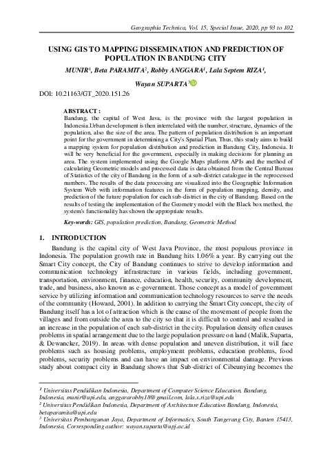 (PDF) Using Gis to Mapping Dissemination and Prediction of Population ...