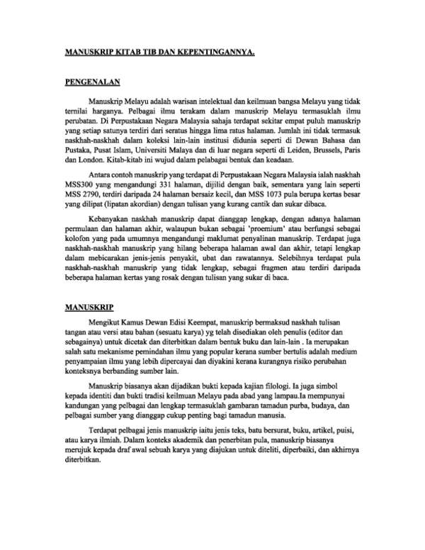 (PDF) Manuskrip Melayu