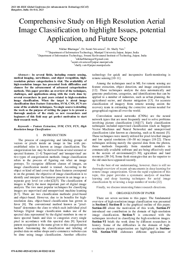 (PDF) Comprehensive Study on High Resolution Aerial Image ...