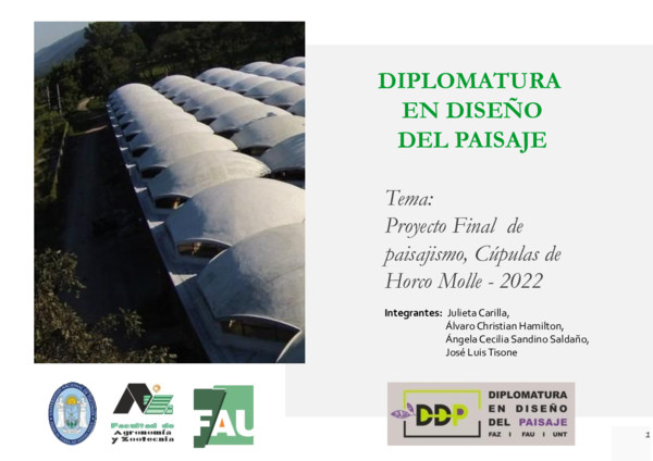 (PDF) Proyecto Final de paisajismo, Cúpulas de Horco Molle - 2022